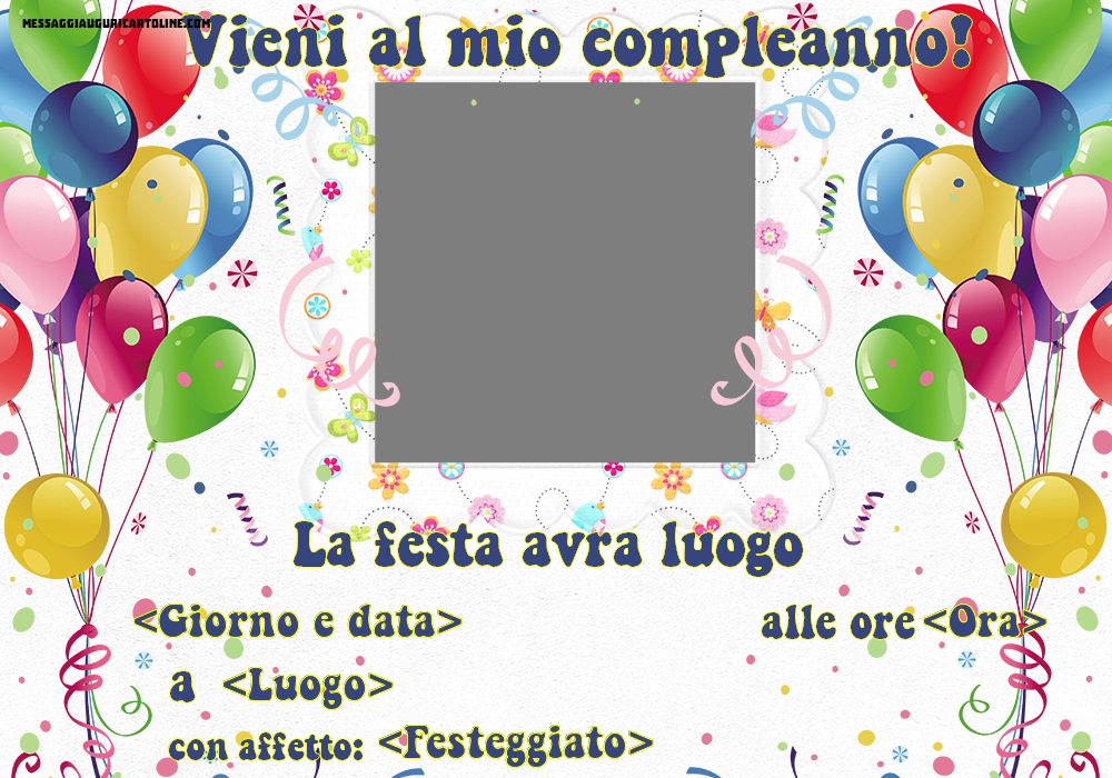 Invito personalizzato con testo e foto | Crea inviti personalizzati di ...