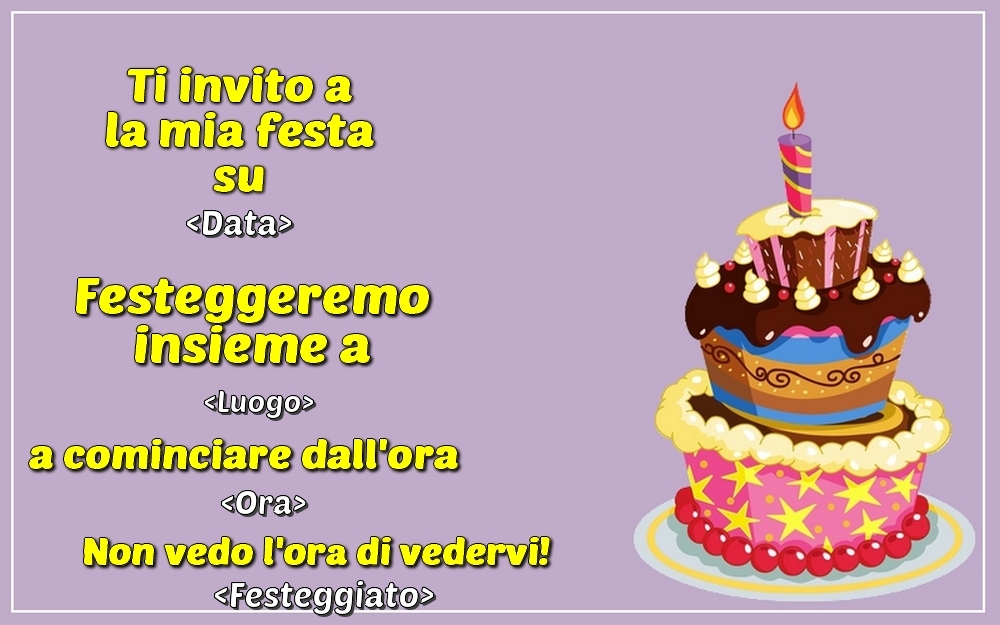Invito con torta | Crea inviti personalizzati di compleanno ...