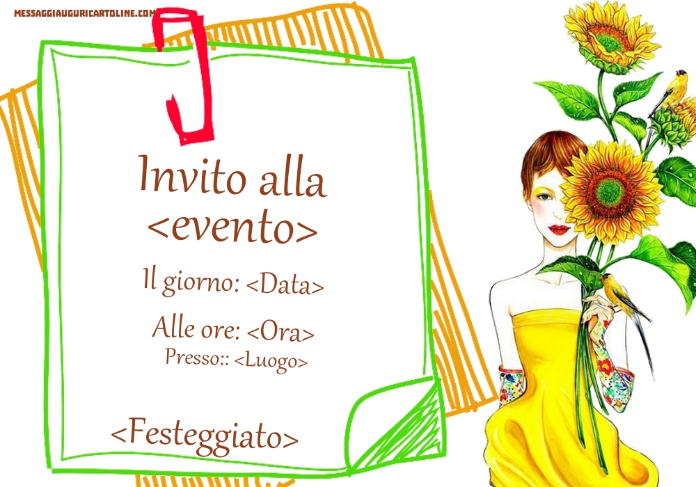 Invito a vari eventi per ragazze | Crea inviti personalizzati di ...