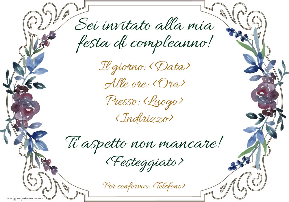 Inviti personalizzati di compleanno | Pagina 2 ...