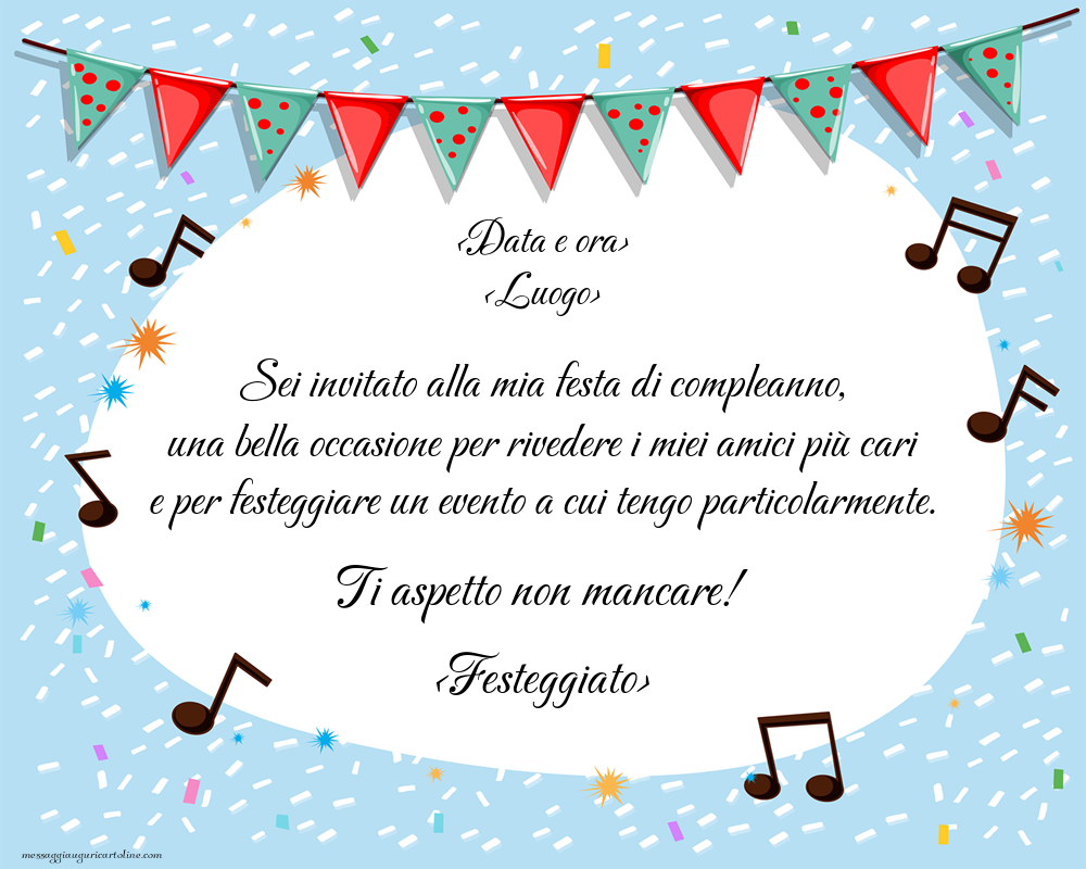 Inviti personalizzati di compleanno | cartolinepersonalizzate.com