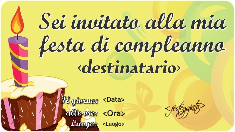 Inviti personalizzati di compleanno | cartolinepersonalizzate.com