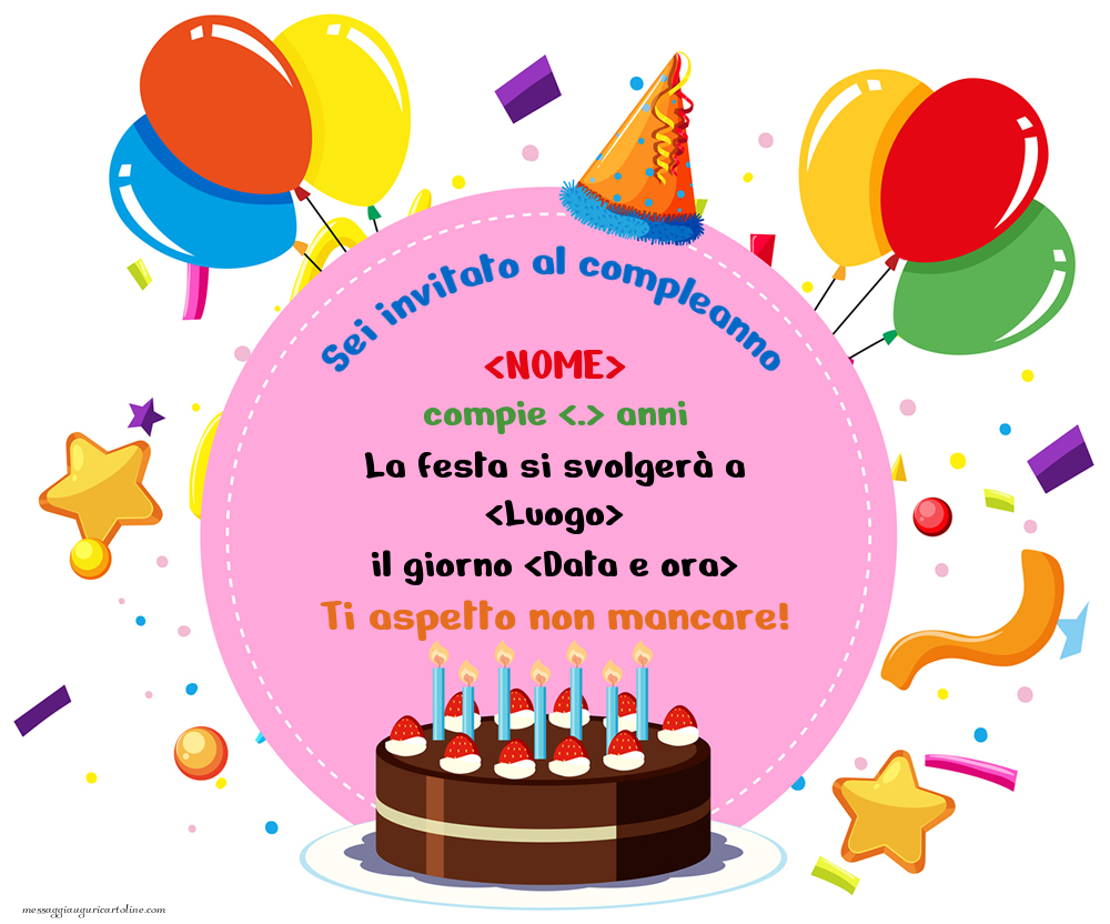 Inviti personalizzati di compleanno per bambini ...