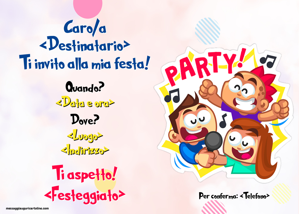 Inviti personalizzati di compleanno per bambini | Pagina 5 ...