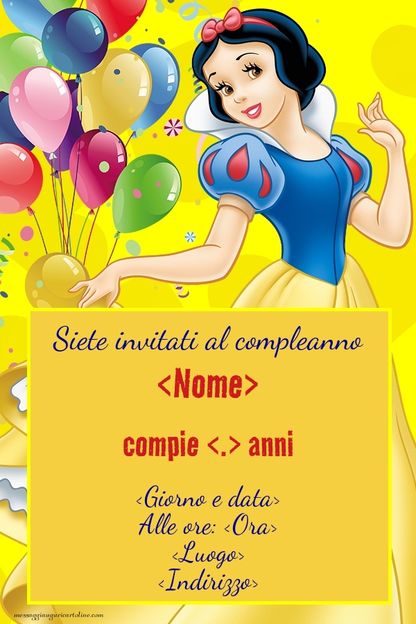 Inviti personalizzati di compleanno per bambini ...