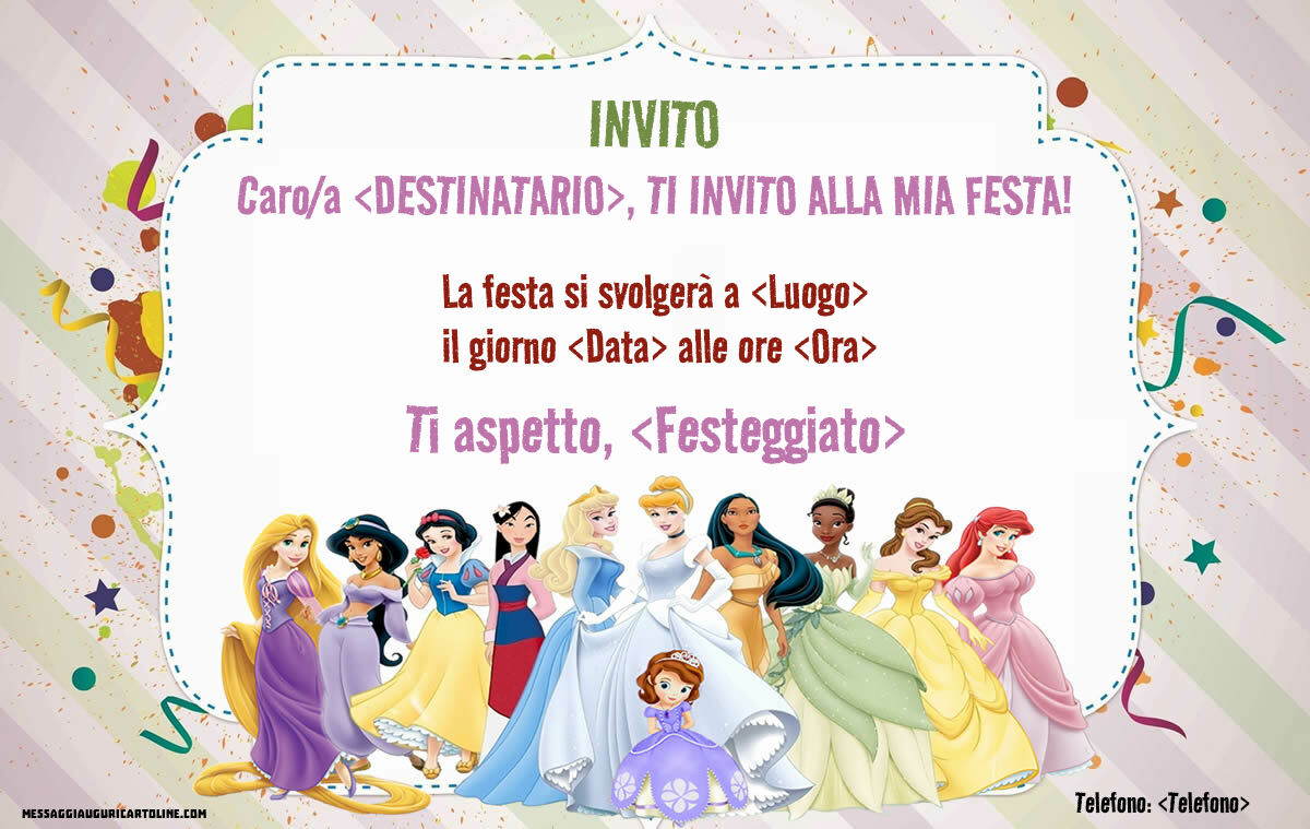 Inviti personalizzati di compleanno per bambini ...