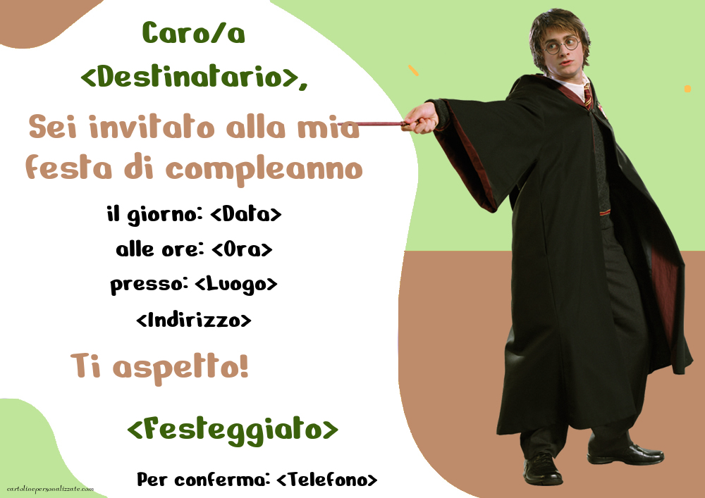 Invito digitale Harry Potter | Crea inviti personalizzati di compleanno ...