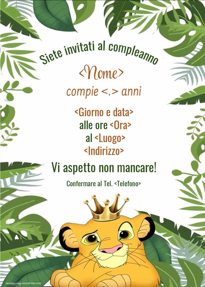 Inviti personalizzati di compleanno per bambini | Pagina 4 ...