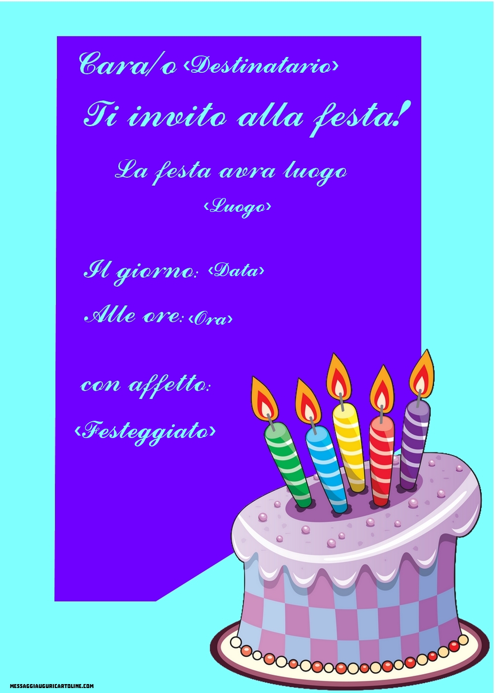 Inviti personalizzati di compleanno per bambini | Pagina 8 ...