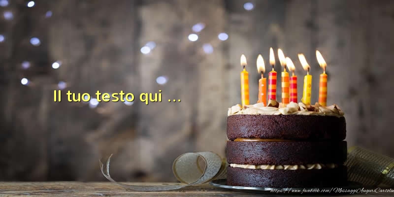 Crea cartoline personalizzate con testo | Compleanno | Torta Buon ...