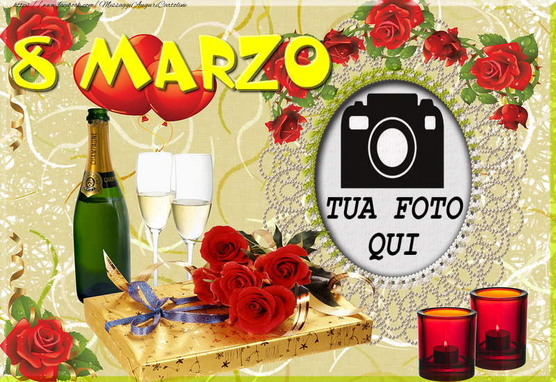 Foto in cornice di 8 Marzo | Crea cartoline personalizzate con foto ...