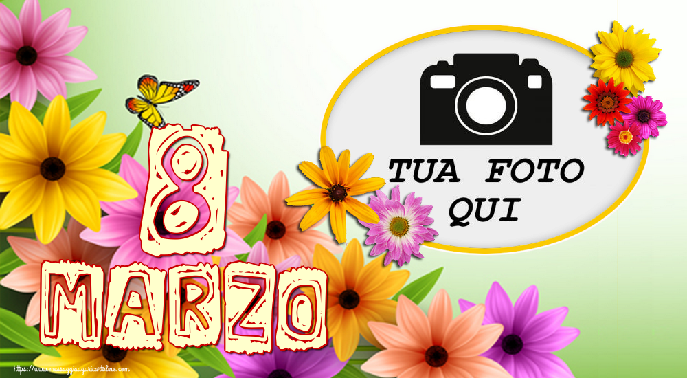 8 Marzo - Cornice foto per la Festa delle Donne | Crea cartoline ...