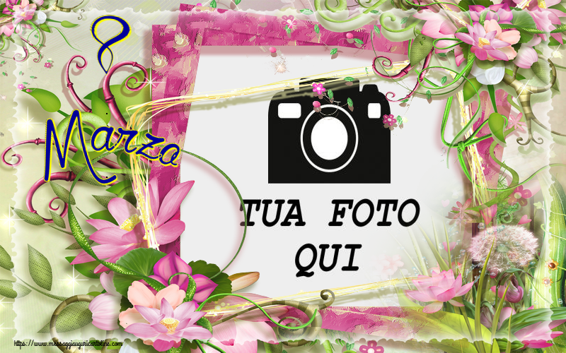 8 Marzo - Cornice foto per la Festa delle Donne | Crea cartoline ...