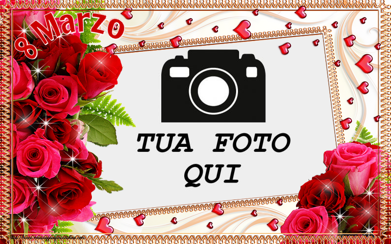 8 Marzo - Cornice foto per la Festa delle Donne | Crea cartoline ...