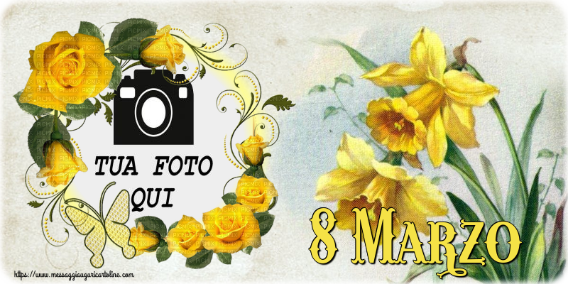 8 Marzo - Cornice foto per la Festa delle Donne | Crea cartoline ...