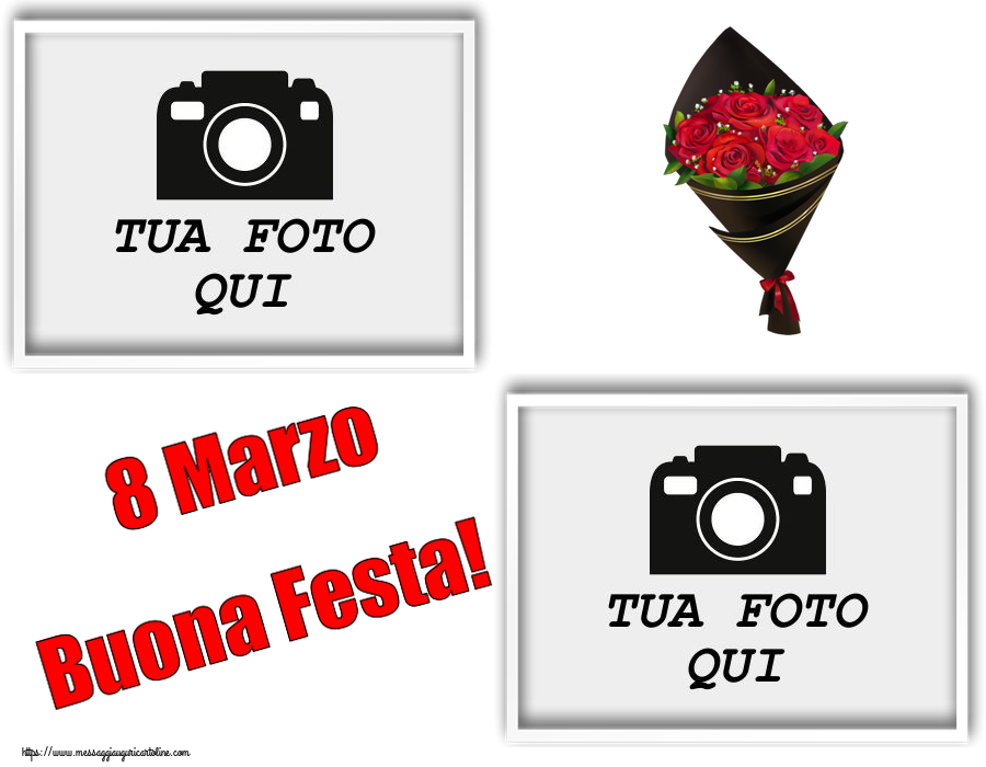 8 Marzo Buona Festa! - Cornice foto | Crea cartoline personalizzate con ...