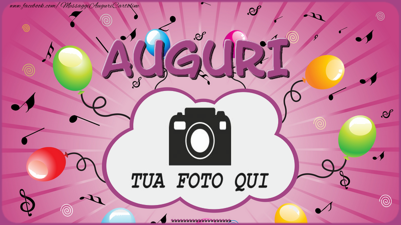 Auguri ... - palloncini colorati e note musicali | Crea cartoline ...